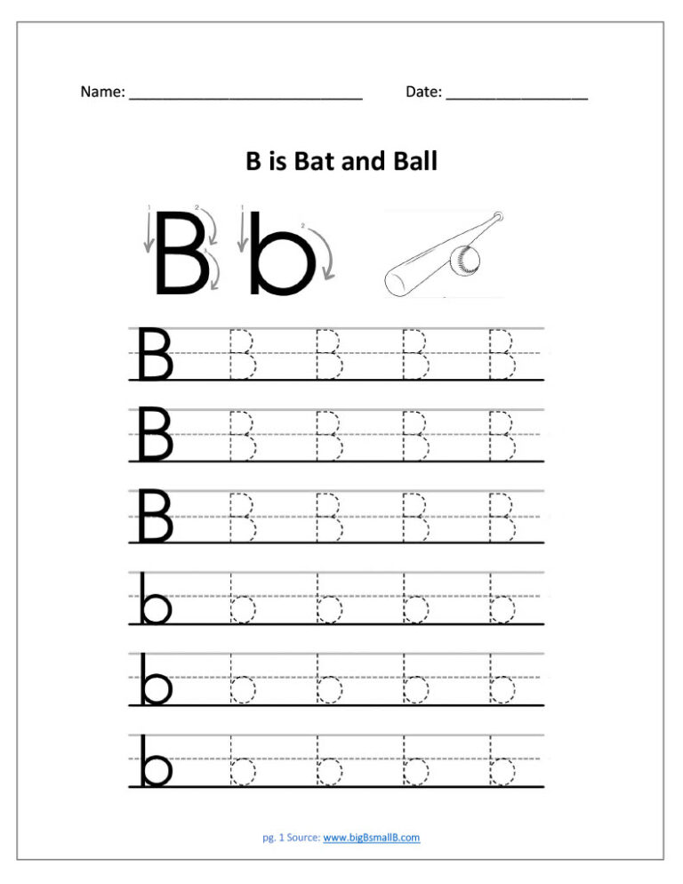 B is for Bat and Ball (Video and PDF)