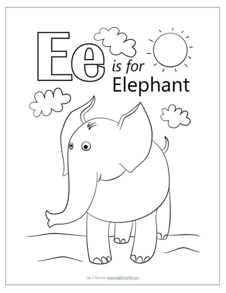 E is for Elephant (Video and PDF)