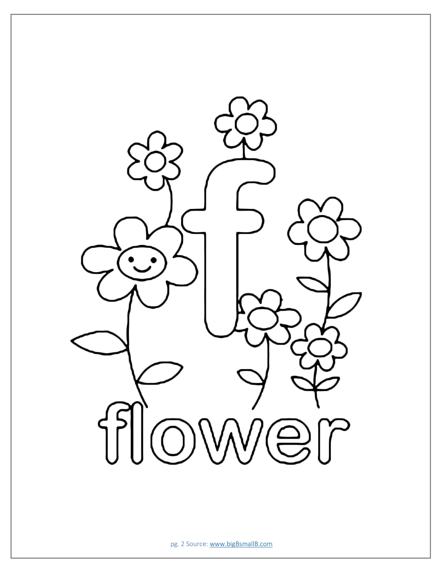 F is for Flower (Video and PDF)